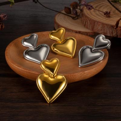 China Lightweight 18k Stainless Steel Earring 14K Stainless Steel Gold Plated Earrings for sale