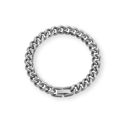China Custom 18k Stainless Steel Bracelets 6mm 8mm Cuban Link Bracelet Men for sale