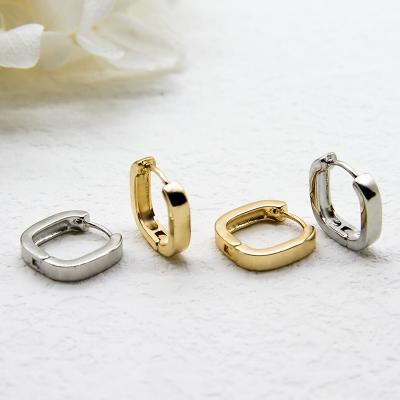 China Minimalistische dames 18k roestvrijstalen oorbel sieraden vierkante geometrische vorm oorbellen Te koop