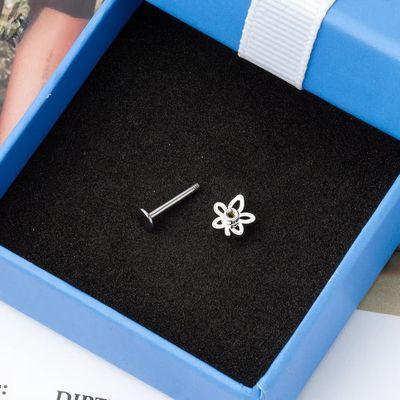 China 14K Stainless Steel Body Piercing Jewelry Gold Labret Lip Piercing Jewelry 1.2mm for sale