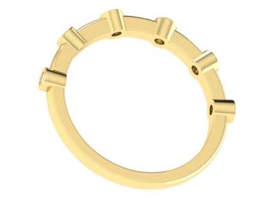 Cina 6pcs OEM del taglio di giro dei diamanti 18k Rose Gold Ring 1.5mm per l'impegno in vendita