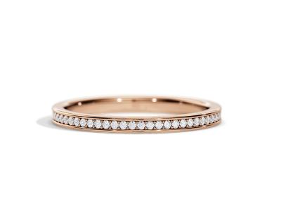 Cina Mezzo peso di Ring Stacking 0.36ct dell'oro di eternità 9K per l'anniversario in vendita