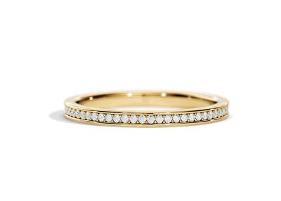 Cina Mezzo peso di Ring Stacking 0.36ct dell'oro di eternità 9K per l'anniversario in vendita