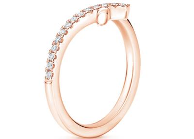 Cina 9K Rose Gold Moissanite Engagement Rings 1.3mm 0.14Carat intorno a forma in vendita