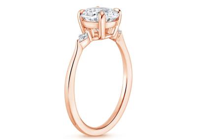 Cina diametro OV7×9mm 2.1ct degli anelli di 10K Rose Gold Oval Moissanite Engagement in vendita