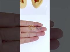 Double Layers Nose Ring Gold F136 Titanium Earring Piercing Jewelry Hinged Segment Style
