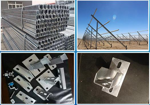 Unistrut Size Suppliers Steel C Channel / Galvanized Steel Solar Photovoltaic Stents Strut C Channel
