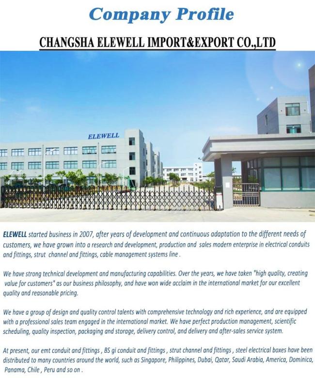 Threaded Hot Dipped Galvanised BS Standard Gi Conduit Fittings Channel Inspection Tee