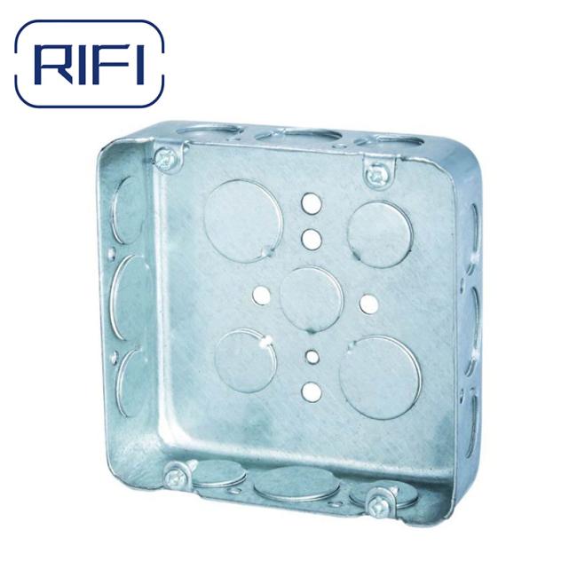 Caja Octagonal Steel Electrical Junction Box with Raised Ground Screw