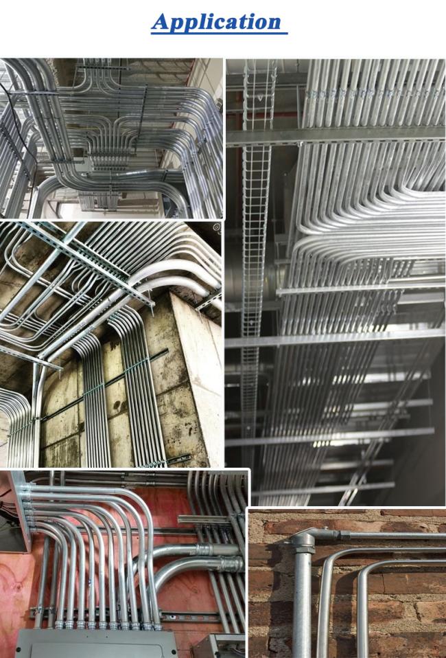 Rigid Steel Conduit GRC Elbow With NPT Threaded For IMC / Rigid Conduit Connection