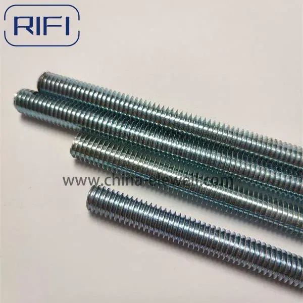 Zinc Plated Carbon Steel Electro-Galvanized Threaded Rod 3/8 Inch