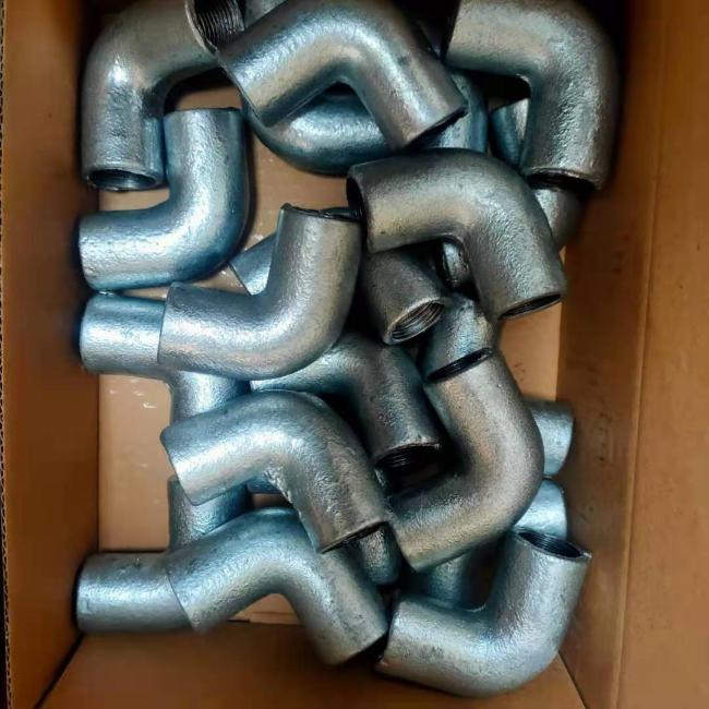 20mm 25mm Solid Elbow GI Conduit Fittings Electrical Conduit System  With Galvanized Steel