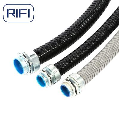 China Black Orange Grey PVC Flexible Conduit Electrical Galvanized Steel Flexible Pipe Conduit for sale