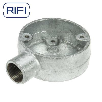 China BS4568 / BS31 One Way 3 / 4 Conduit Junction Box Terminal Round for sale