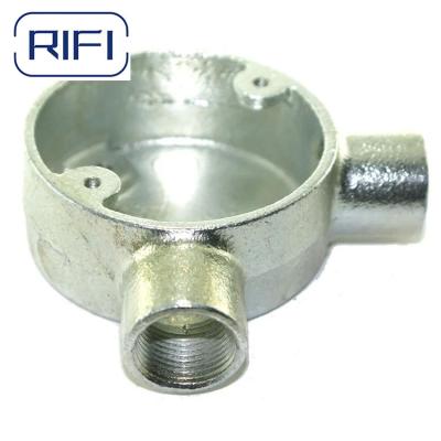 China BS4568 / BS31 One Way 3 / 4 Conduit Junction Box Terminal Round for sale