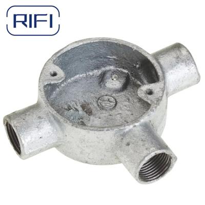 China BS4568 Circular Junction Box 3 Way Electrical Conduit Fittings for sale
