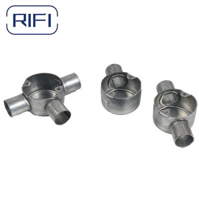 China GI Circular Junction Box 4 Way Malleable Iron Electrical Metal Enclosure Box for sale