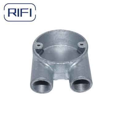 China Conduit 20mm Terminal Box 1 Way Malleable Iron Hot Dip Galvanized Finish for sale