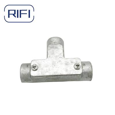 China Threaded Gi Conduit Pipe Fittings Channel 20mm Inspection Tee for sale