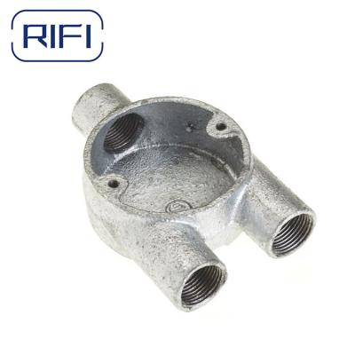 China BS EN61386 Branch U Way 25mm Junction Box Malleable Iron Pvc Conduit Box for sale