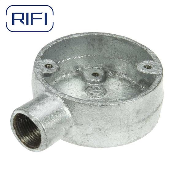 1 Hole 20mm Knockout Circular Junction Box Conduit Loop In Box
