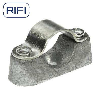China Hot DIP Galvanized Electrical Gi Pipe Fittings 25mm Conduit Saddle Clips Clamp for sale