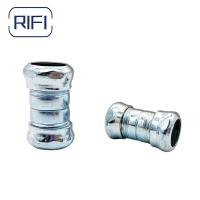 China Steel EMT Conduit Connector Coupling Electrical Cable Compression Type for sale