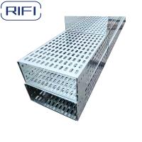 China Rectangular Perforated Electrical Cable Tray Customized Length for sale