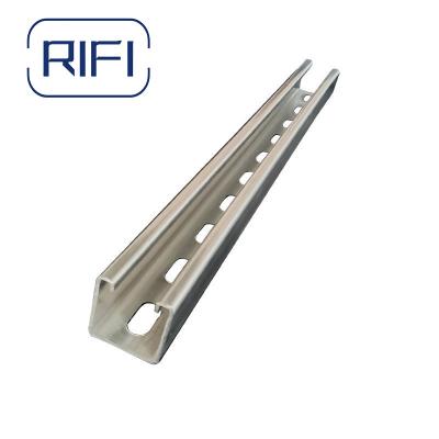 China Wall Mount Stainless Steel Unistrut Slotted Strut Channel  With 0.8mm-3mm Thickness for sale