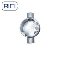China 20mm Through Way Circular Junction Box For Surface Mounting BS4568 Standard for sale