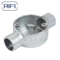 China 20mm Through Way Circular Junction Box For Surface Mounting BS4568 Standard for sale