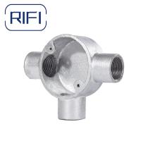 China Tee 3 Way Hot Dip Galvanised Circular Junction Box For Electrical Installations for sale