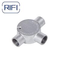 China Tee 3 Way Hot Dip Galvanised Circular Junction Box For Electrical Installations for sale