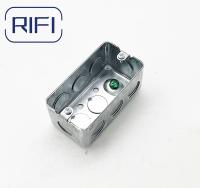 China Galvanized Steel 1 Gang Electrical Conduit Boxes Square Shape for sale
