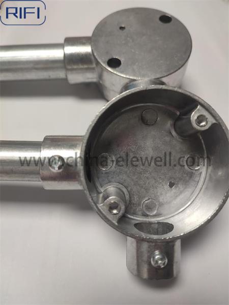 Tubes métalliques électriques EMT Boîte de jonction en aluminium 1 voie avec couvercle