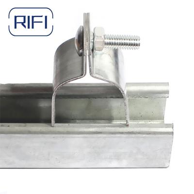 China 1 5 8 Strut Channel Solid Steel Galvanized Unistrut 20ft And Strut Channel Brackets for sale