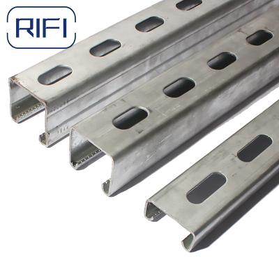 China 1 5 8 Strut Channel Solid Steel Galvanized Unistrut 20ft And Strut Channel Brackets for sale