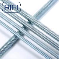 China 3 Meter Zinc White Blue Plated All Thread Bar For Hardware Projects for sale