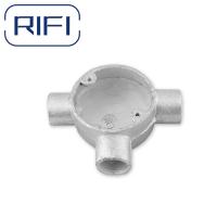 China Tee 3 Way Hot Dip Galvanised Circular Junction Box For Electrical Installations for sale