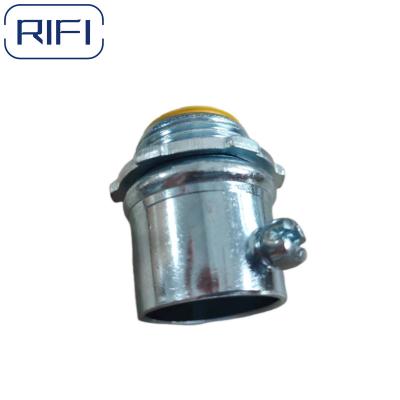 China Emt Steel Set Screw Connector Insulated Or Non-Insulated Emt Connector for sale