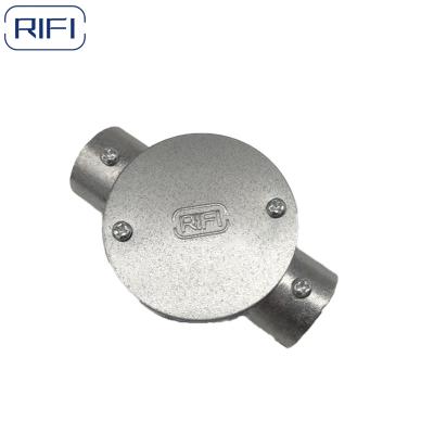 China RIFI Emt Aluminum Junction Circular Box  Set Screw Type 1 Way 2 Way 3 Way 4 Way for sale