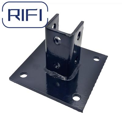 China Customizable Support Frame 41mm Electro Galvanized Strut Channel Post Base for sale