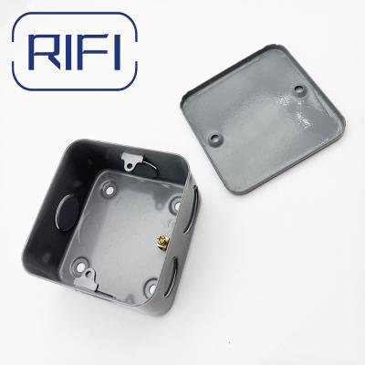 Cina Fittings per condotti elettrici in acciaio in polvere rivestiti in grigio 1 gang Superficie metallica in vendita