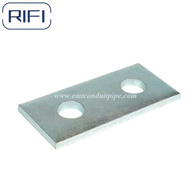 China Angle Plate 2 Hole Unistrut Channel Fittings Galvanized Steel for sale