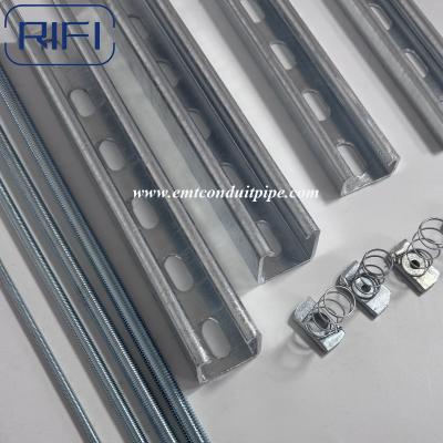 Cina HDG / pre-galvanizzato 41x41mm, 41x21mm canale unistruto a fessure / piatto in vendita