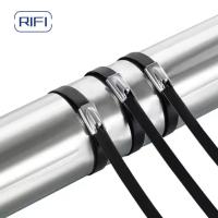 China Stainless Steel Cable Tie-Releasable Type Cable Zip Multifunctional Cable Bundle Ties for sale