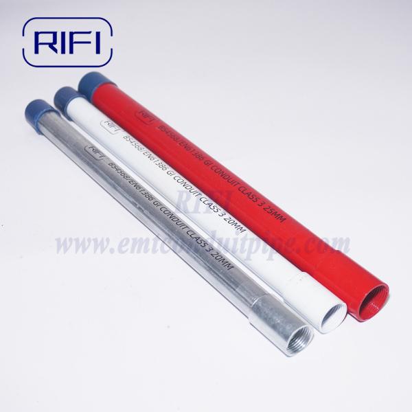 빨강/흰색/주황색 PVC 코팅 BS4568 GI 전기 전선관 (두께 1.2mm-1.6mm)