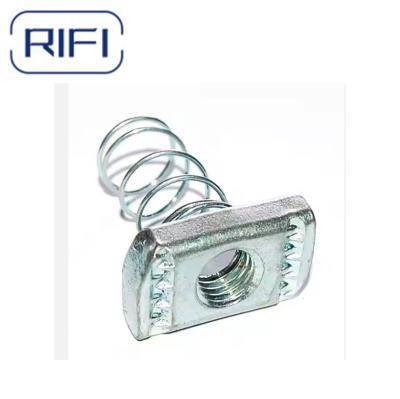 China Fastener M10*8 Unistrut Nut M3 M6 M8 Steel Galvanized Channel Spring  Nut for sale
