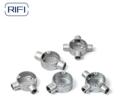 Cina Scatola di giunzione terminale circolare in ghisa malleabile per raccordi per condotti, 20mm/25mm in vendita