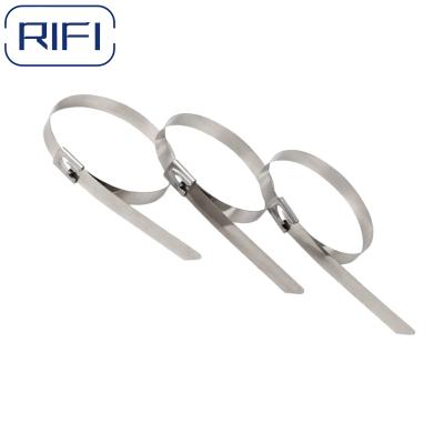 China RIFI Blank 316 Edelstahlkugel Selbstsichernder Kabelbinder 4,6x200mm zu verkaufen